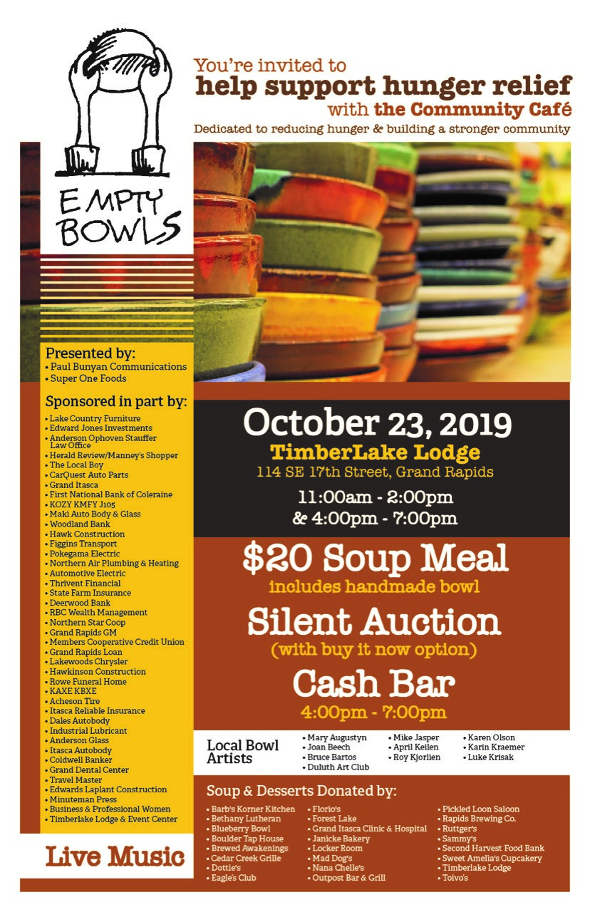 Community Cafe Empty Bowls Fundraiser presented by PBC is Wednesday ...