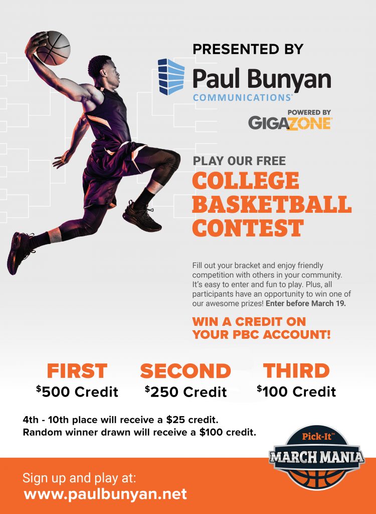Register now for our Pick It March Mania Challenge! : Paul Bunyan ...