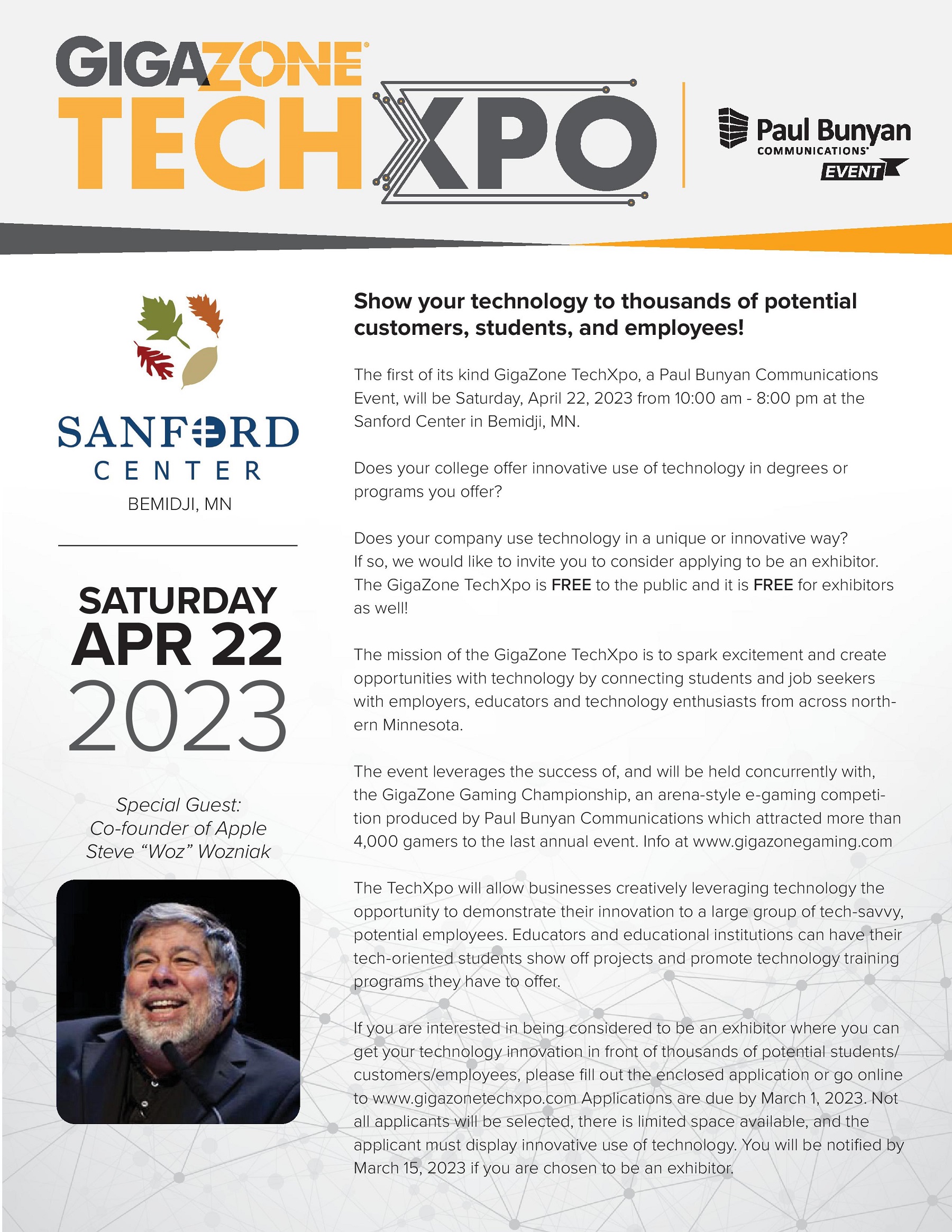 GigaZone Gaming Championship & TechXpo with Special Guest Steve “Woz ...