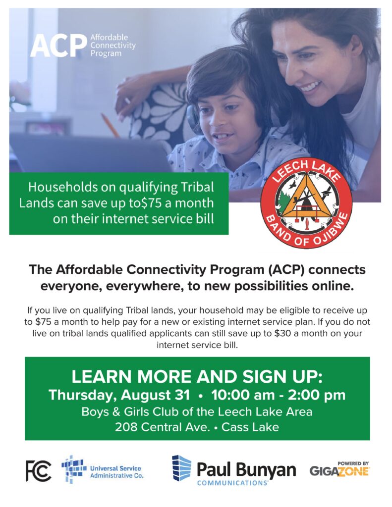 Paul Bunyan Communications and Leech Lake Band of Ojibwe to hold ...