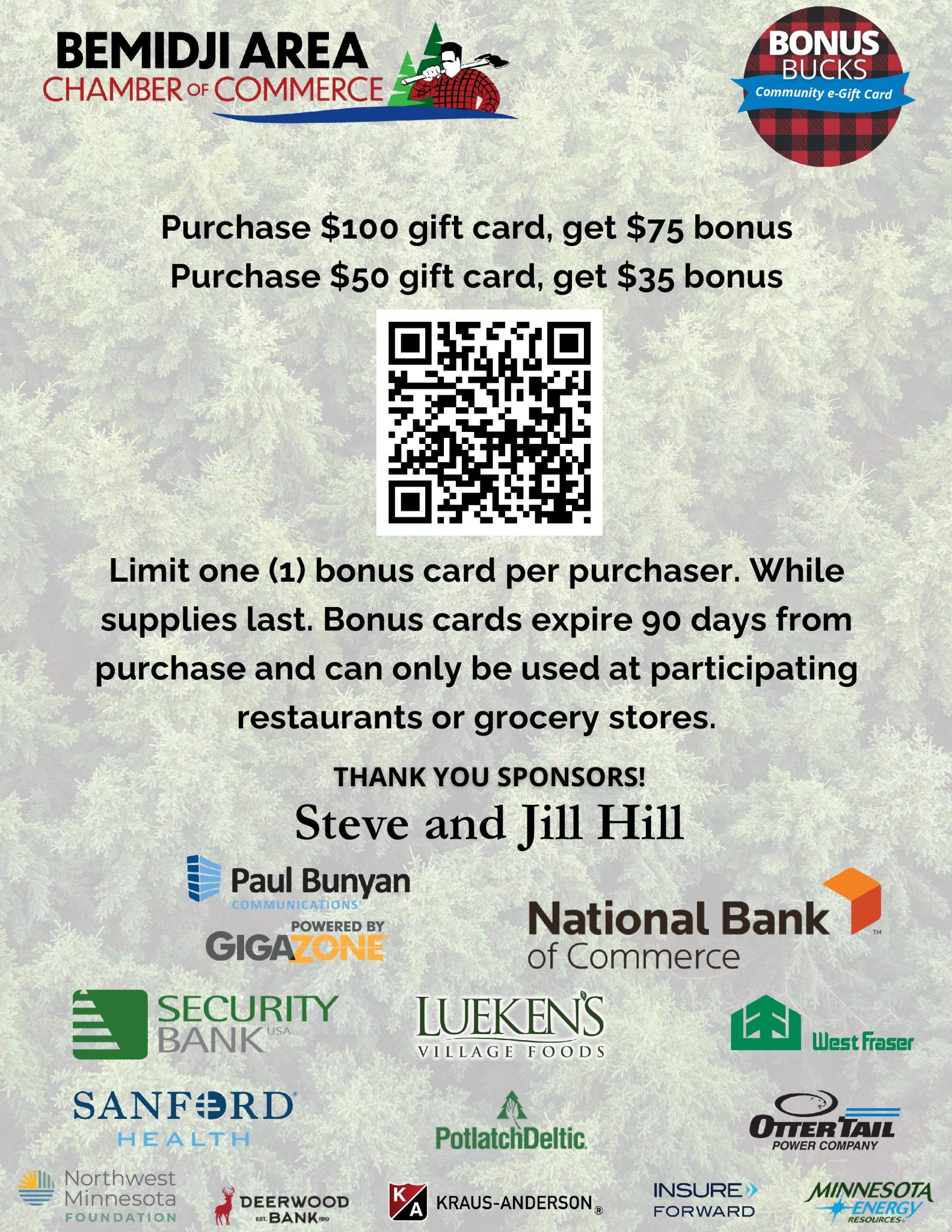 Paul Bunyan Communications Donates $7,500 to Bemidji Chamber Bucks ...